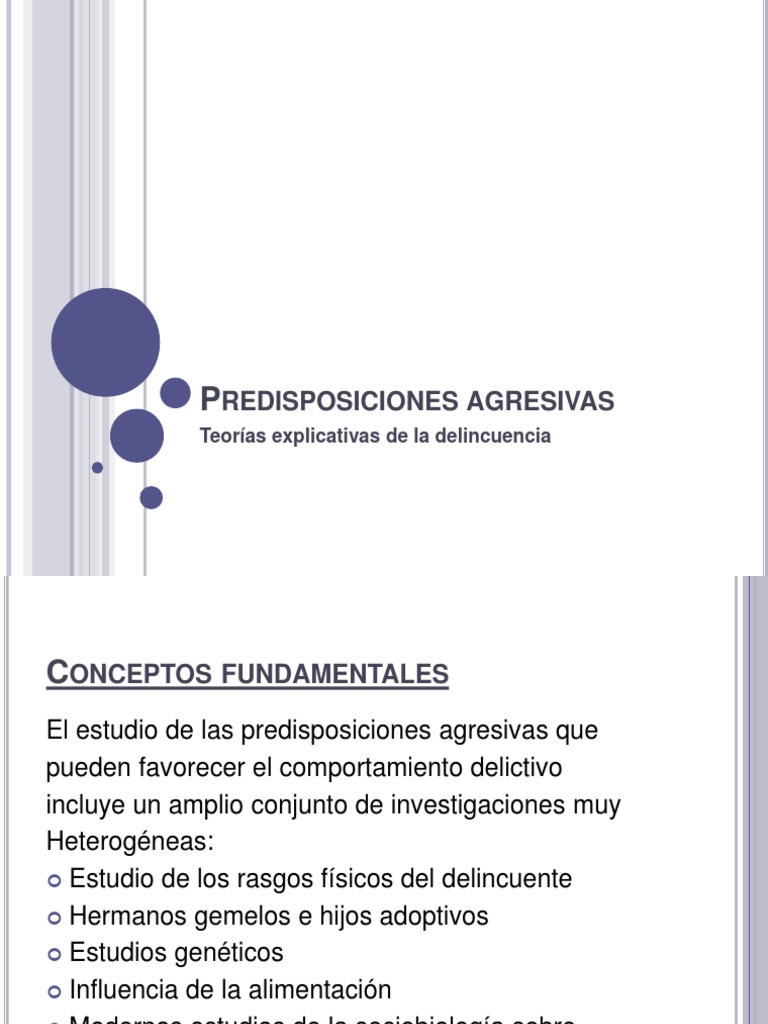 Predisposiciones Agresivas | Descargar gratis PDF | Criminología ...