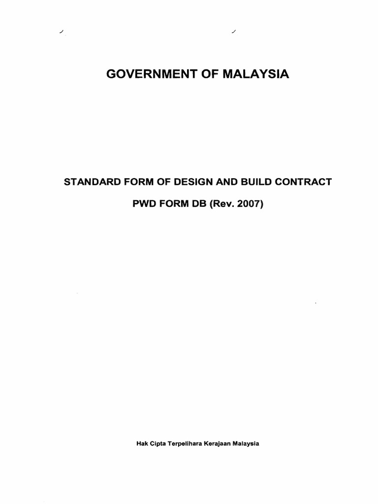 PWD Form DB Contract Guidelines | PDF