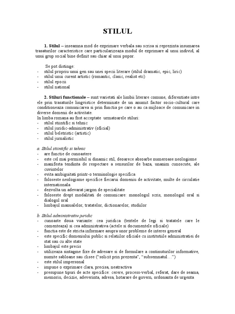 Stilul | PDF