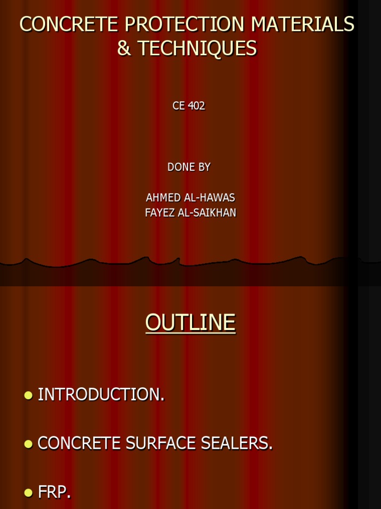 Concrete Protection Materials & Techniques | PDF | Fibre Reinforced ...