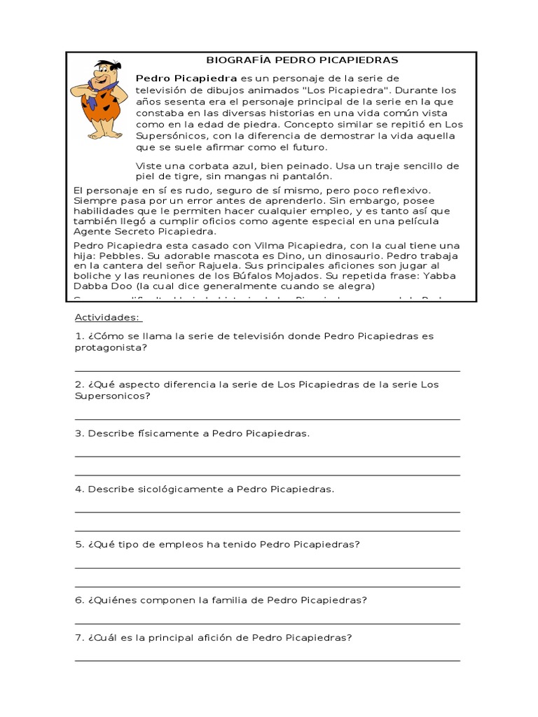 Libro Comprension Lectora Personajes Animados | PDF | Animación ...