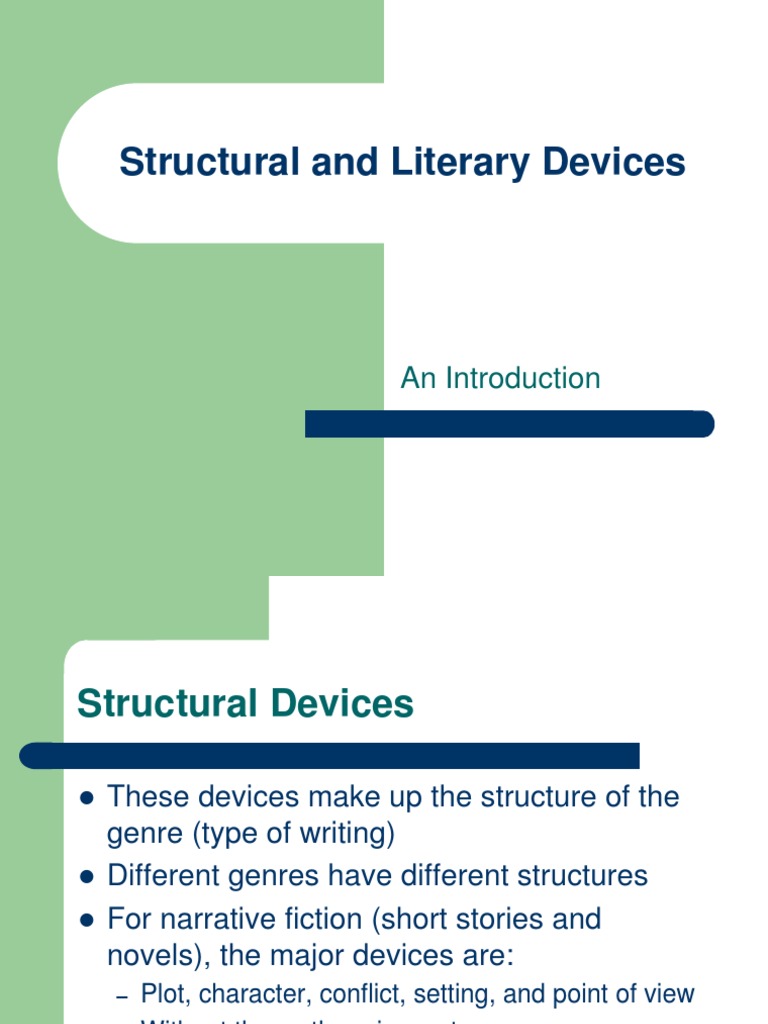 Structural and Literary Devices | PDF | Plot (Narrative) | Narration