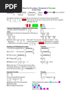 Fractions Cheat Sheet | PDF