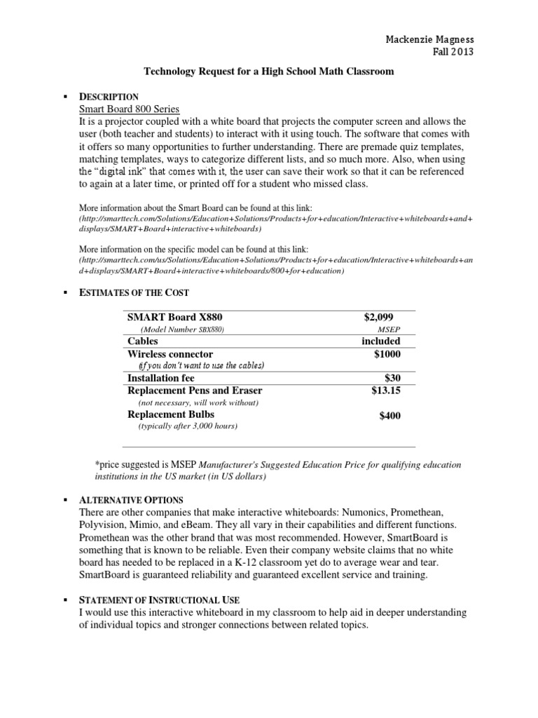 Technology Request Assignment | PDF | Computing | Cognition
