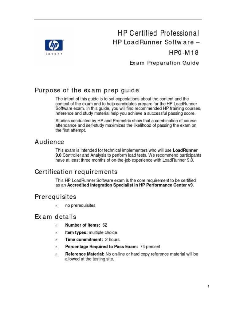 LoadRunner Exam Prep for Tech Implementers | PDF | Certification | Test ...
