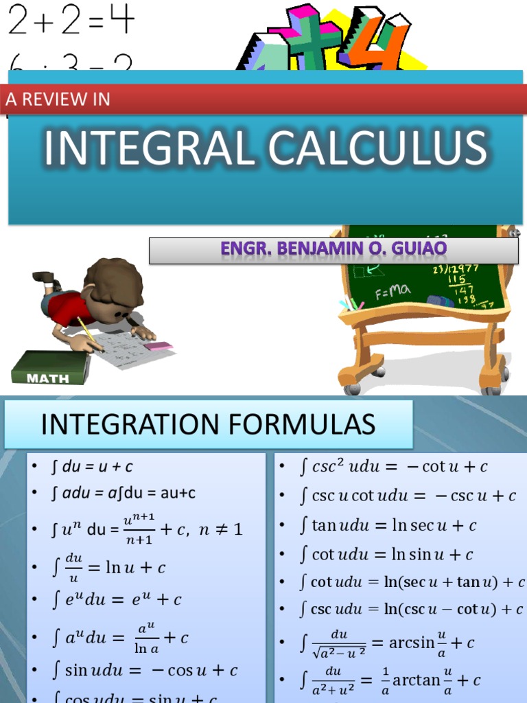 Integral Calculus Review Guide | PDF | Sine | Special Functions