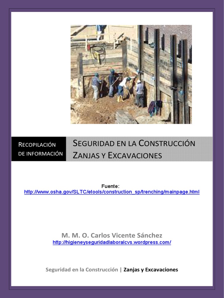Zanjas y Excavaciones v03 | PDF | Excavación (Arqueología) | Agua