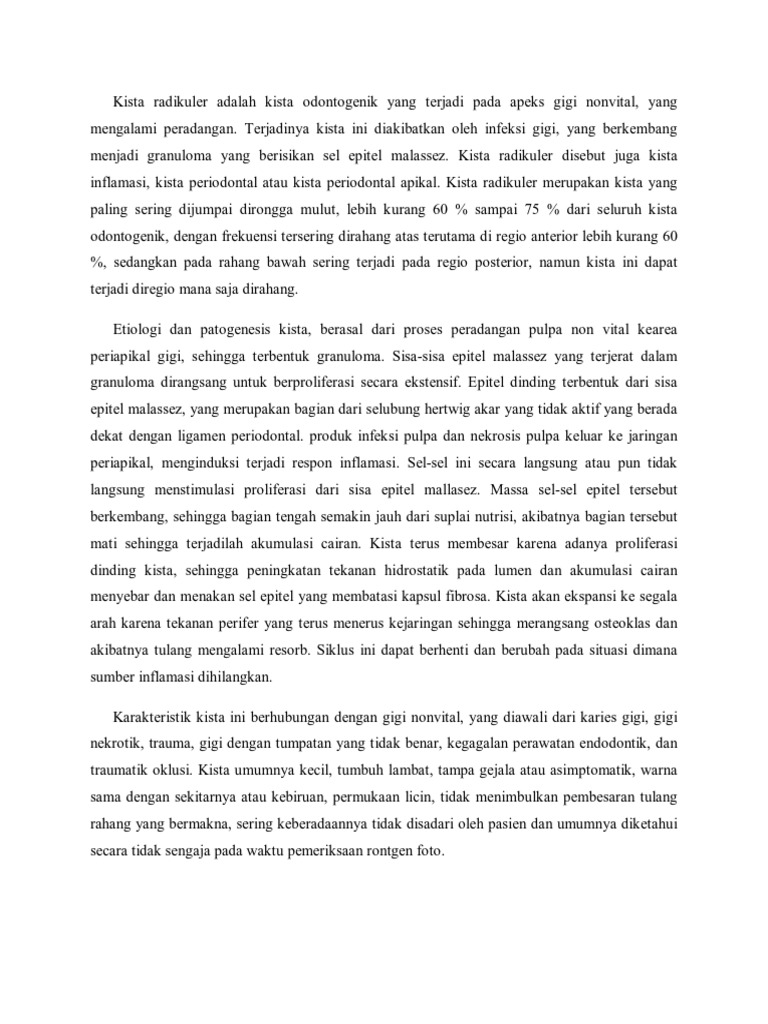 Kista Radikuler PDF | PDF