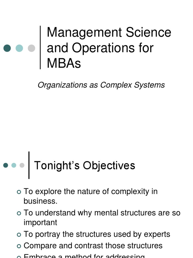 Organizations As Complex Systems | PDF | Causality | Iso 9000