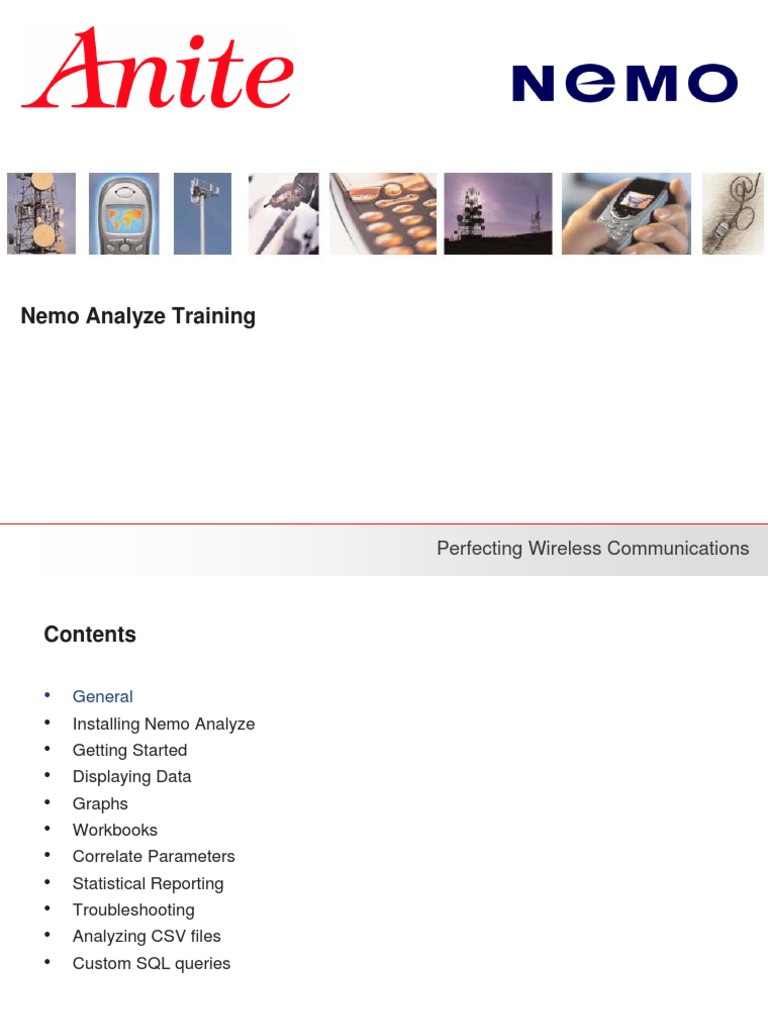 Nemo Analyze Training | PDF | Computer File | Installation (Computer Programs)