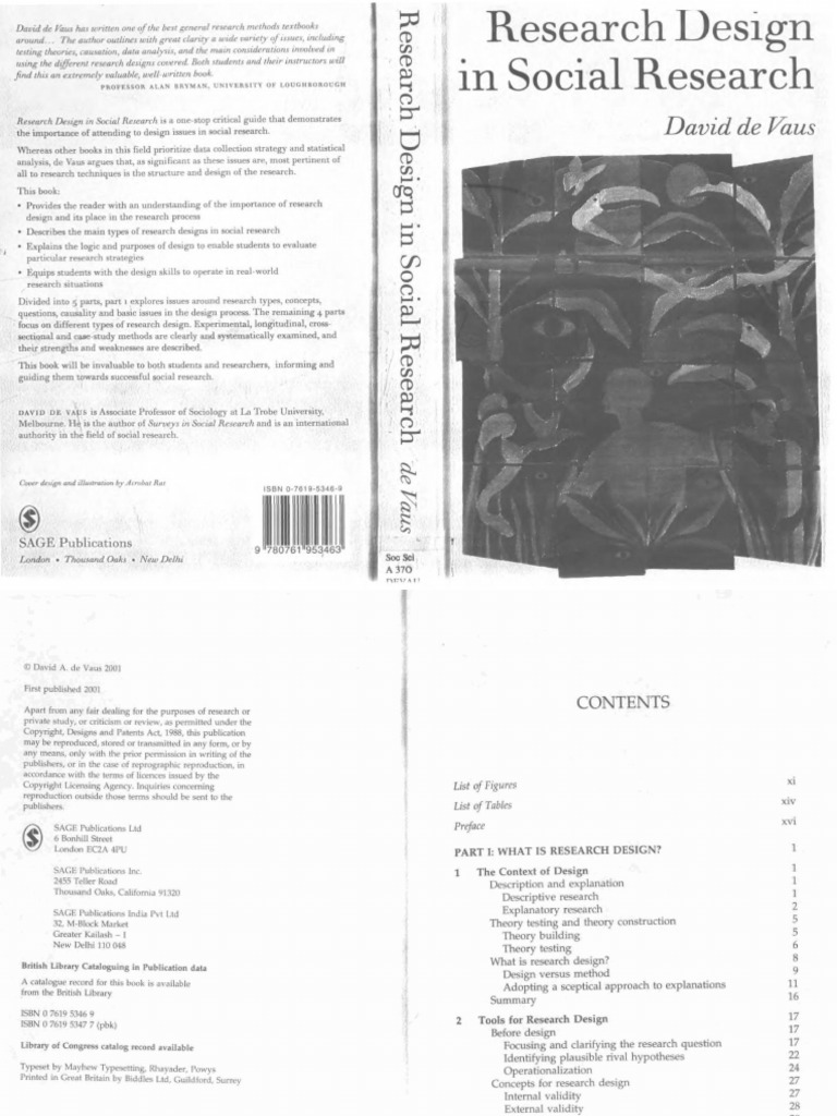 Research Design in Social Research PDF | PDF | Data Analysis | Design ...