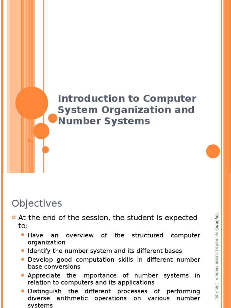 Introduction To Computer System Organization | PDF | Subtraction ...