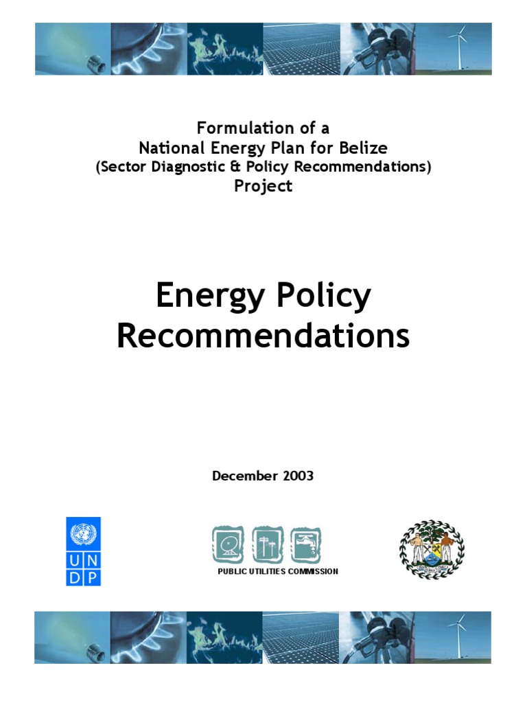Belize, Energy Policy Recommendations, December 2003 | PDF | Renewable ...