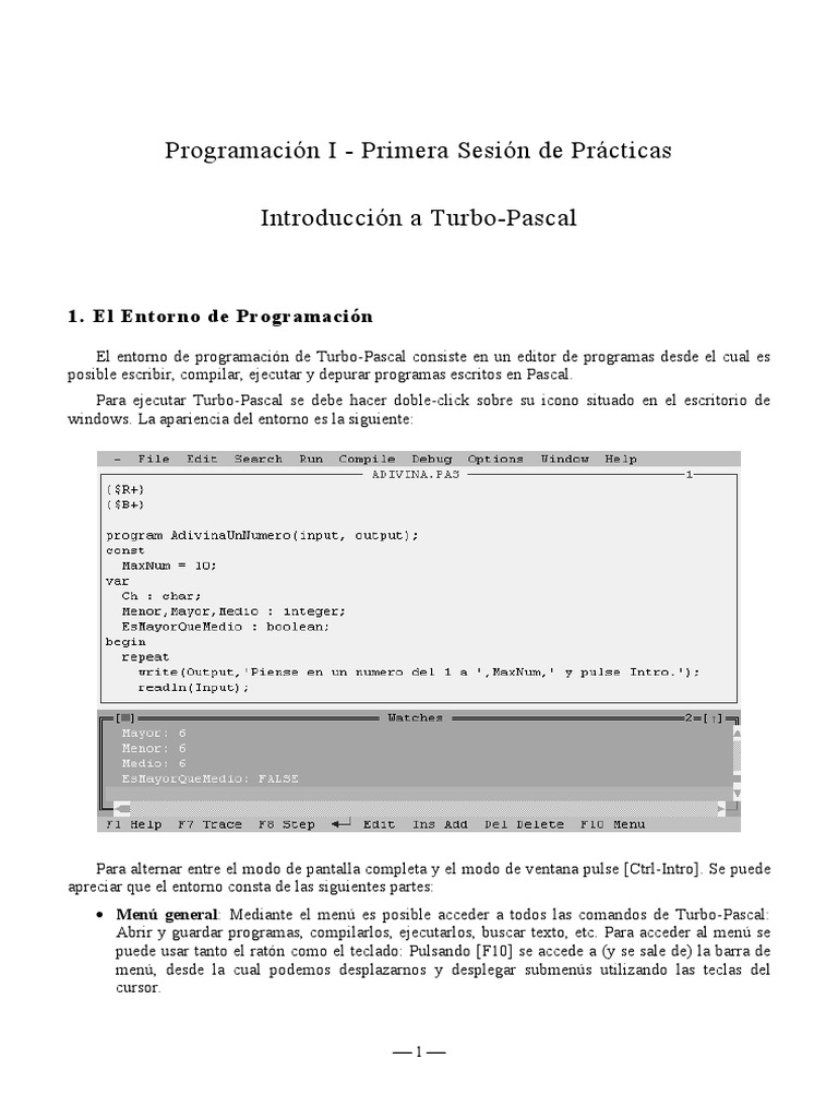 Tutorial Pascal | PDF | Ventana (informática) | Compilador