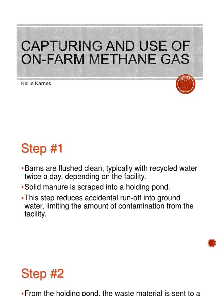 Capturing and Use of On-Farm Methane Gas | PDF