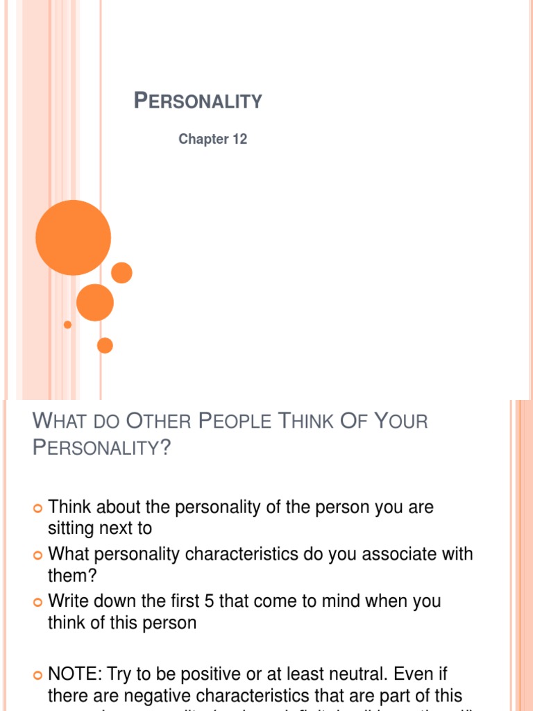 Personality Powerpoint | PDF | Id | Personality Psychology