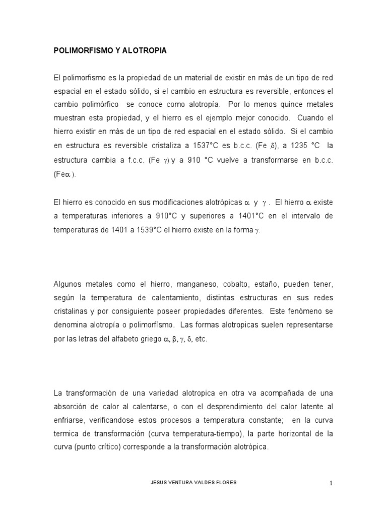 Polimorfismo y Alotropía en Metales y Carbono | PDF | Silicio | Fullereno
