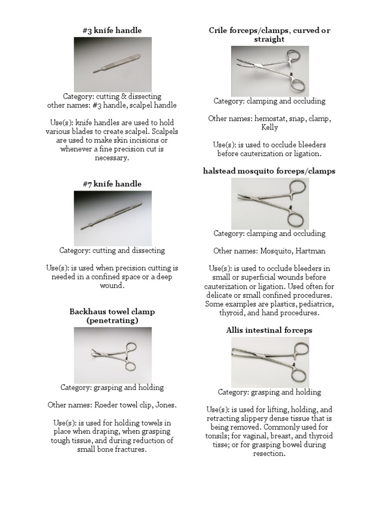 Overview of Basic Surgical Instruments | PDF | Surgical Suture | Surgery