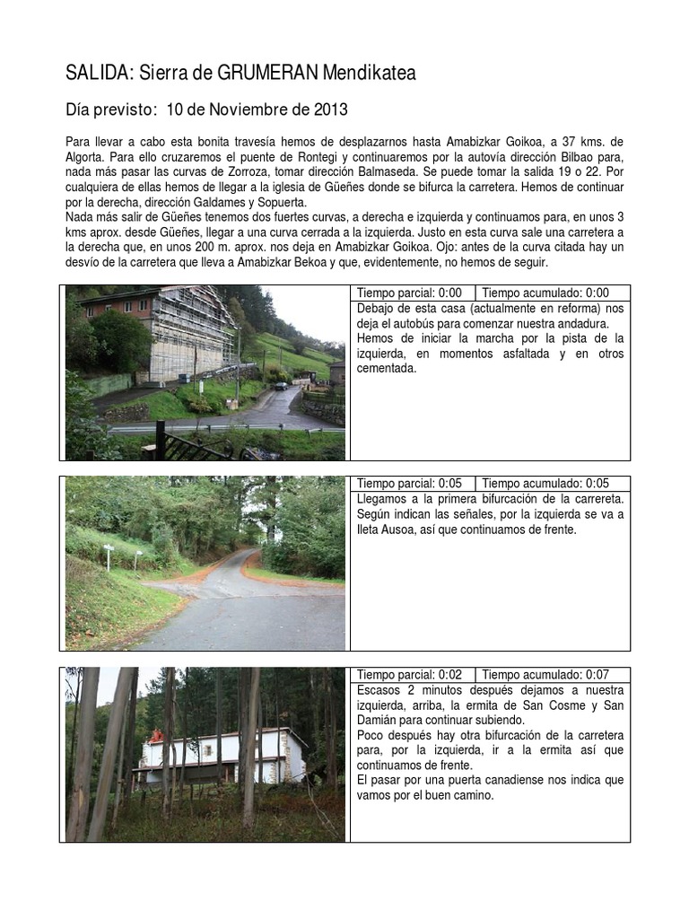 GRUMERAN Mendikatea | PDF | Transporte | Naturaleza
