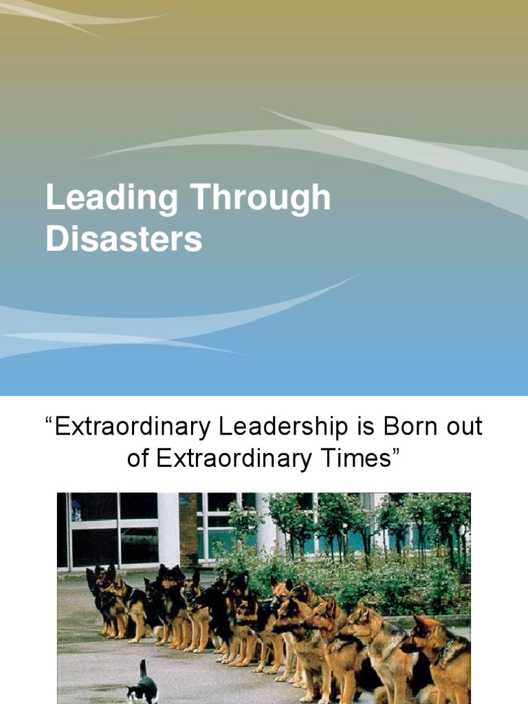 Leadership in Disaster Management | PDF | Leadership | Competence ...