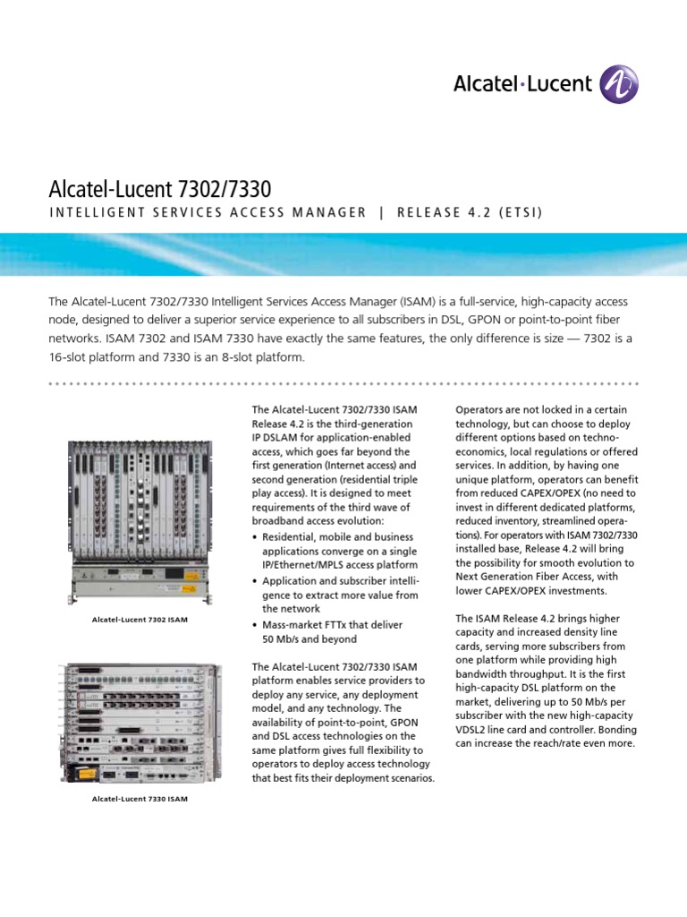 September 2010 ISAM 7302 and 7330 AP1 EN DS PDF | PDF | Computer ...