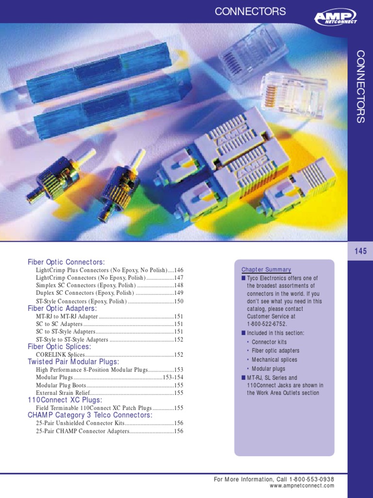 Conectores AMP | PDF | Electrical Connector | Telecommunications Equipment