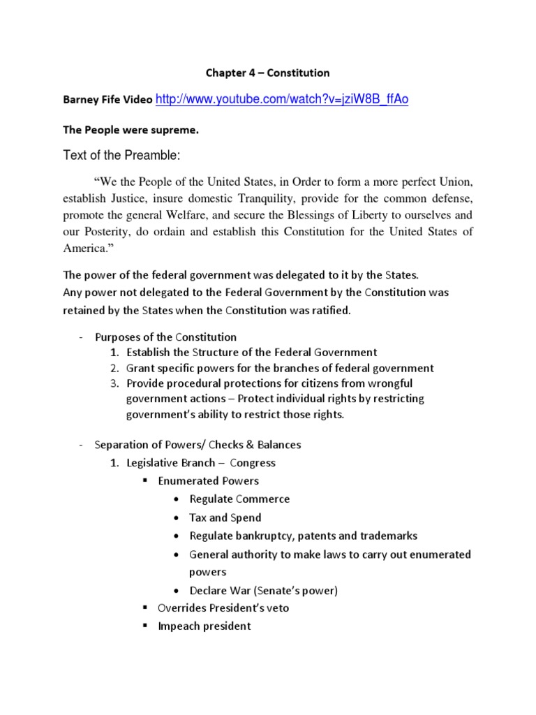 Chapter 5 Constitutional Law | PDF | Federal Government Of The United ...