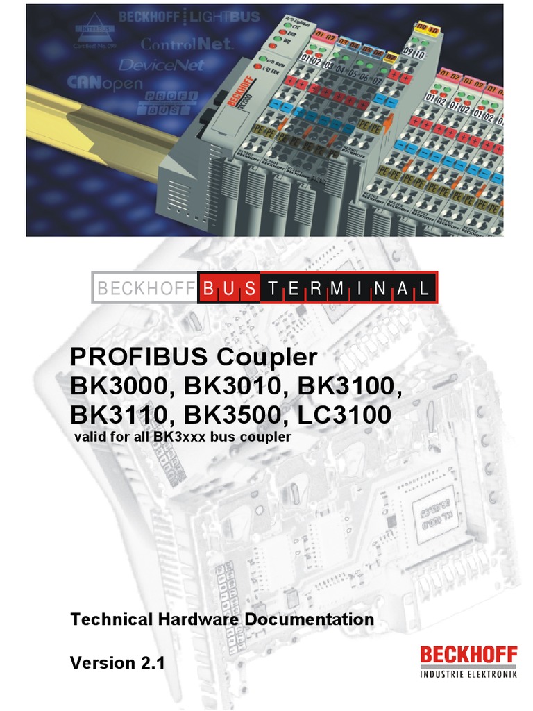 Dokumentation BECK - BK3100 en PDF | PDF | Input/Output | Electrical Connector