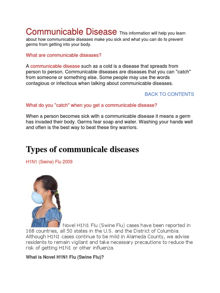 Communicable Disease: Types of Communicale Diseases | Download Free PDF ...