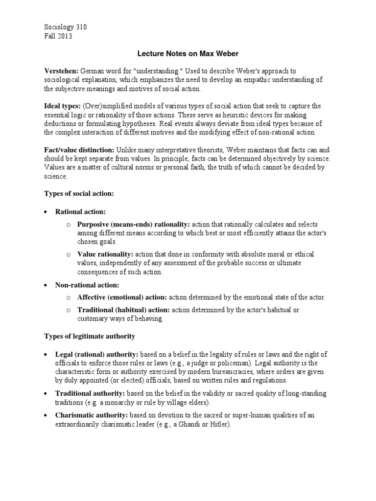 Mark Weber Life Histroy PDF | PDF | Max Weber | Rationality