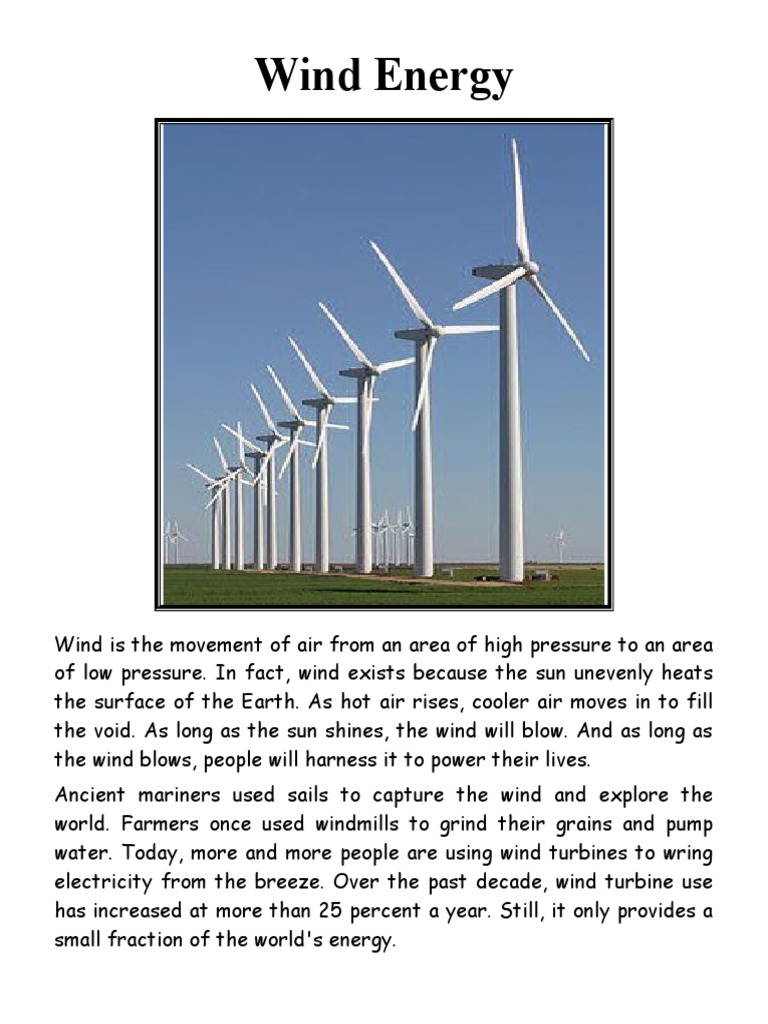 Wind Energy Facts | PDF | Wind Power | Tide