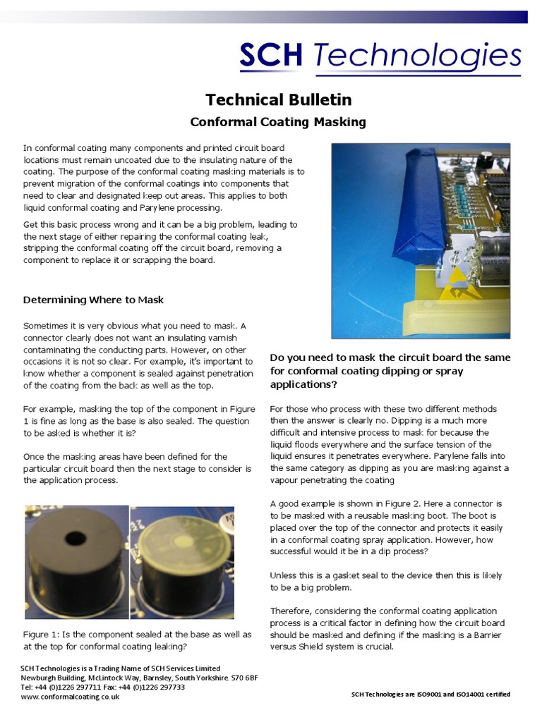 Conformal Coating Masking Technical Bulletin PDF | PDF | Printed ...