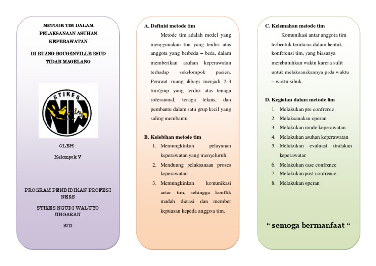 Metode Tim Keperawatan - Perumperindo.co.id