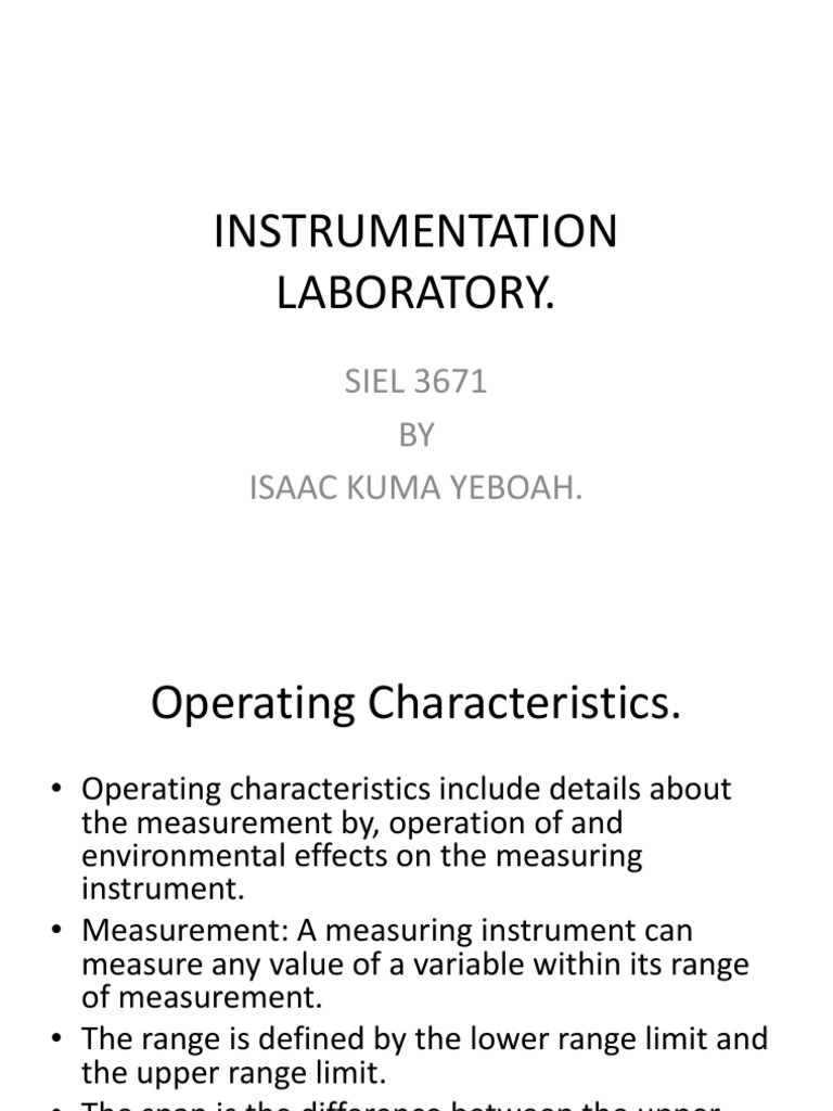 Instrumentation Laboratory | PDF | Calibration | Measuring Instrument