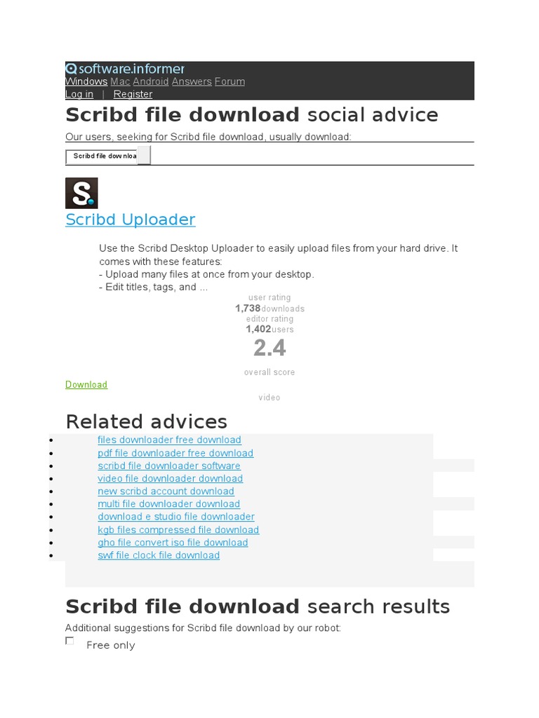 Scribd Windows | PDF | Scribd | Computer File