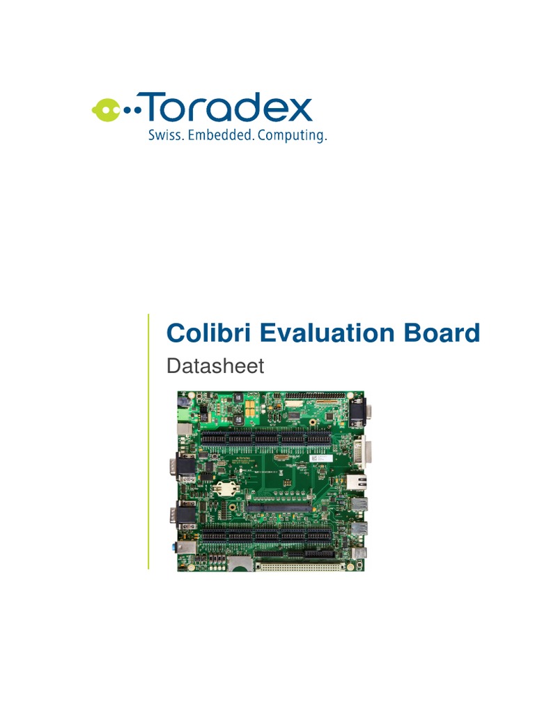 Colibri Arm Evaluation Board Datasheet | PDF | Electrical Connector | Usb