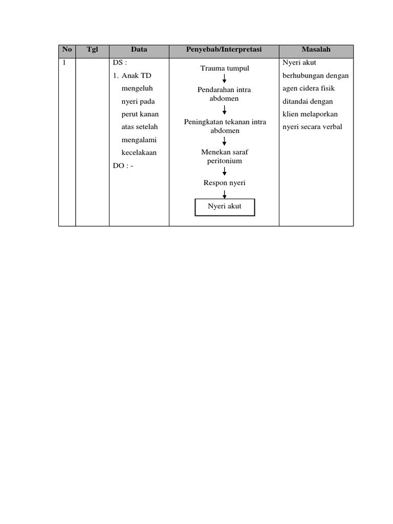 Analisa Data Nyeri Akut | PDF