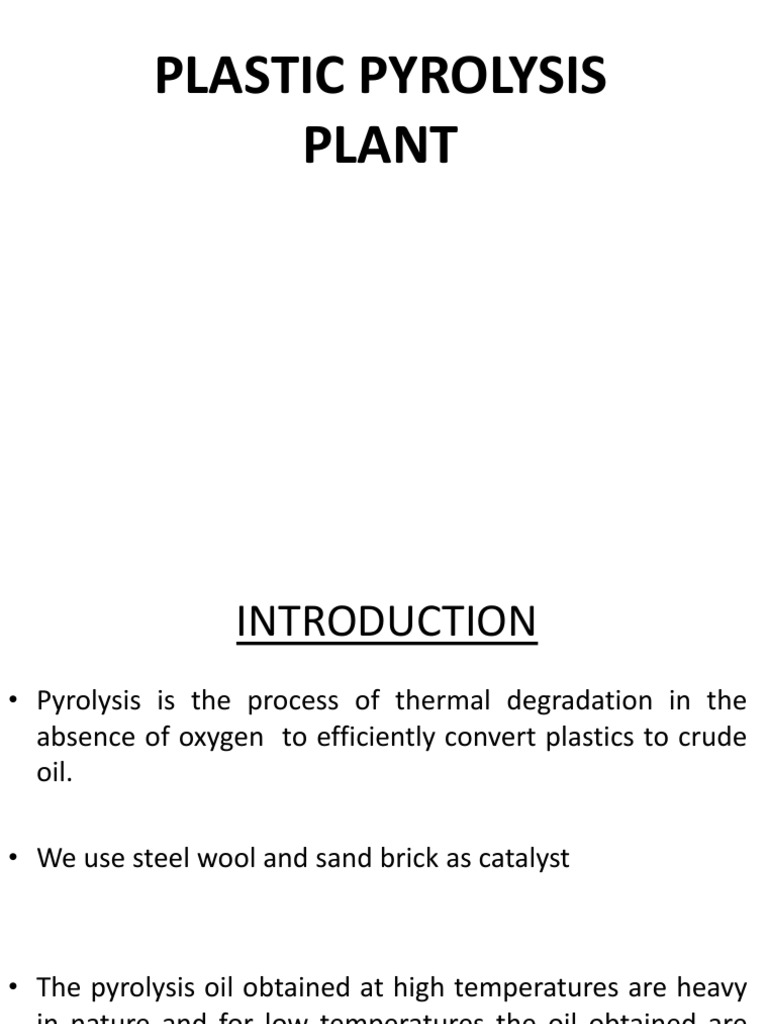 Plastic Pyrolysis | PDF | Pyrolysis | Plastic