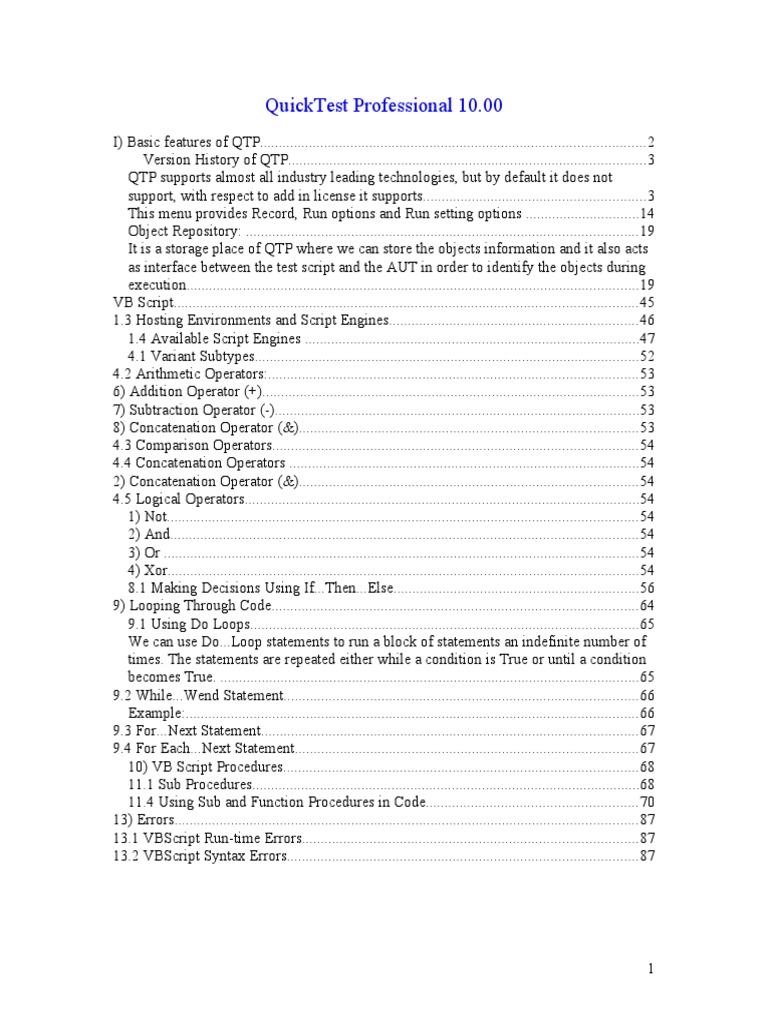 Learn QTP | PDF | Business | Computing And Information Technology