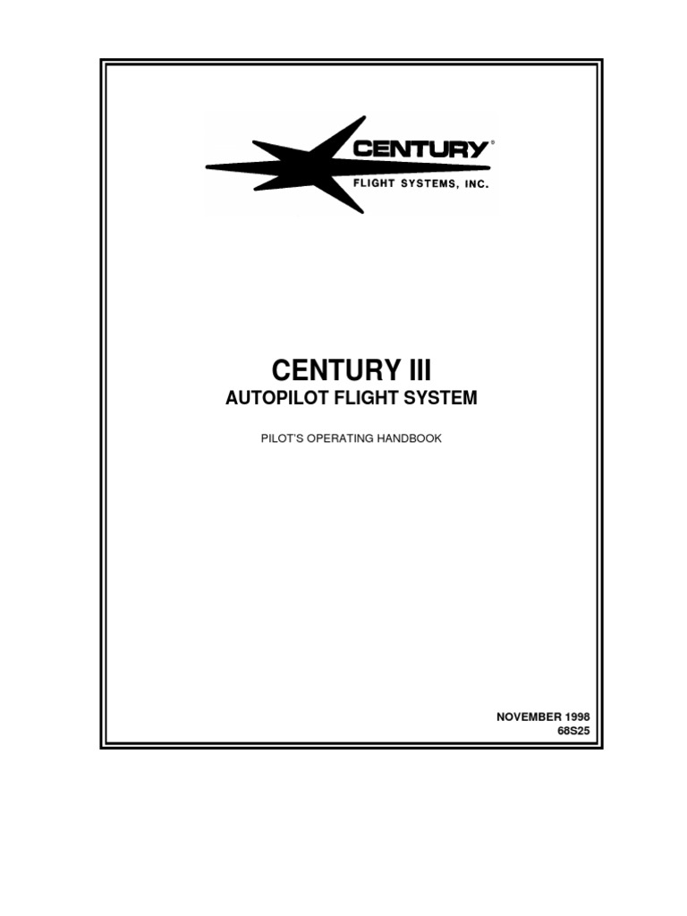 Century Iii - Autopilot Flight System PDF | PDF | Aircraft Flight ...