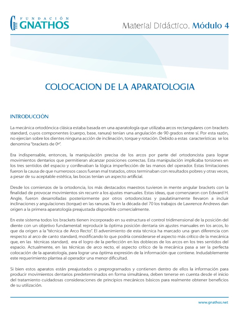 Colocacion de Los Brackets | PDF | Boca | Ramas de Odontología