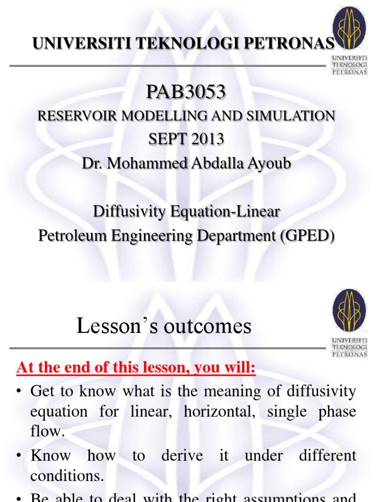 2 Diffusivity Equation Linear Pdf Pdf Fluid Dynamics Nonlinear System