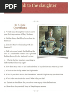 Lamb To The Slaughter by Roald Dahl - Activities | PDF