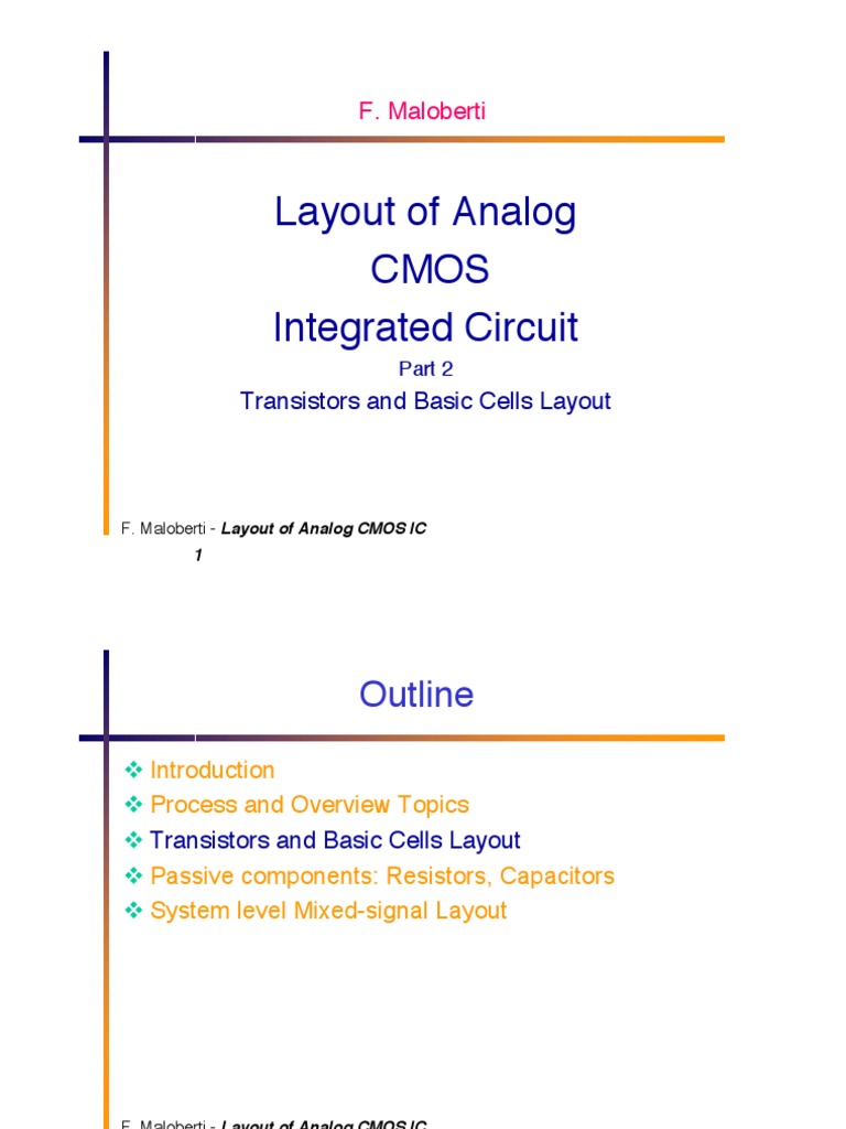 Layout of CMOS Analog Circuits | PDF | Business