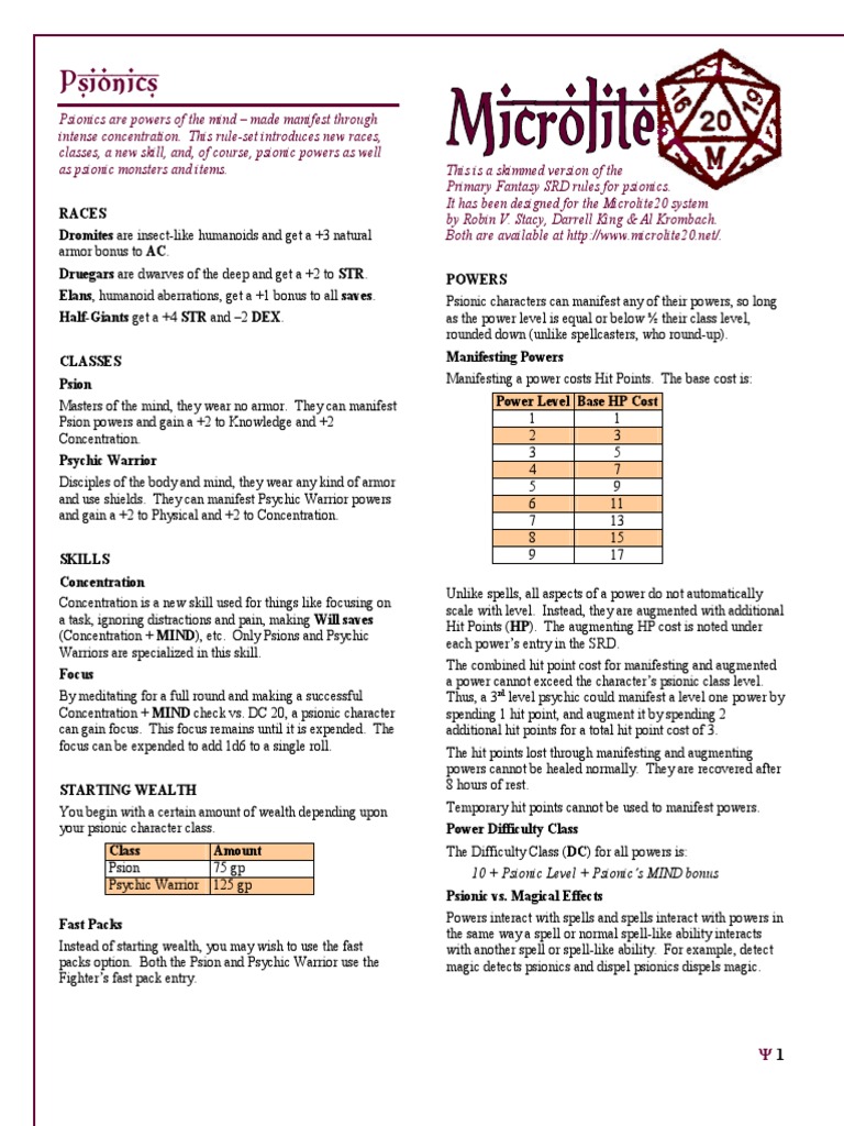 Microlite20 Psionics.pdf | Copyright | License
