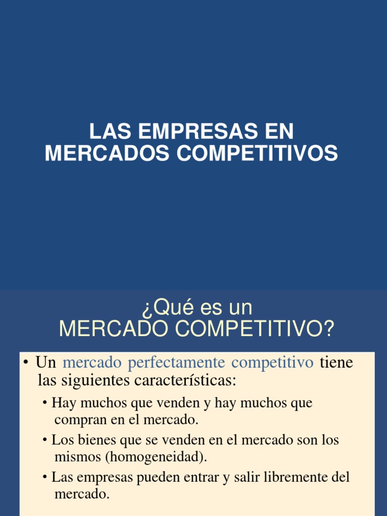 9 - Las Empresas de Los Mercados Competitivos | PDF | Competencia ...