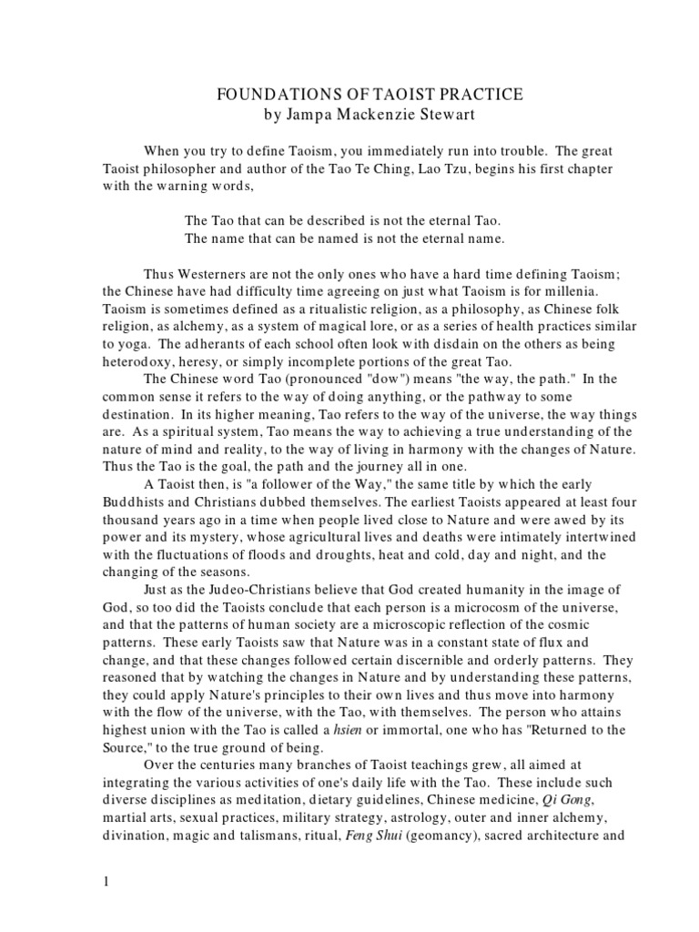 Foundations of Taoist Practice | PDF | Tao | Qi