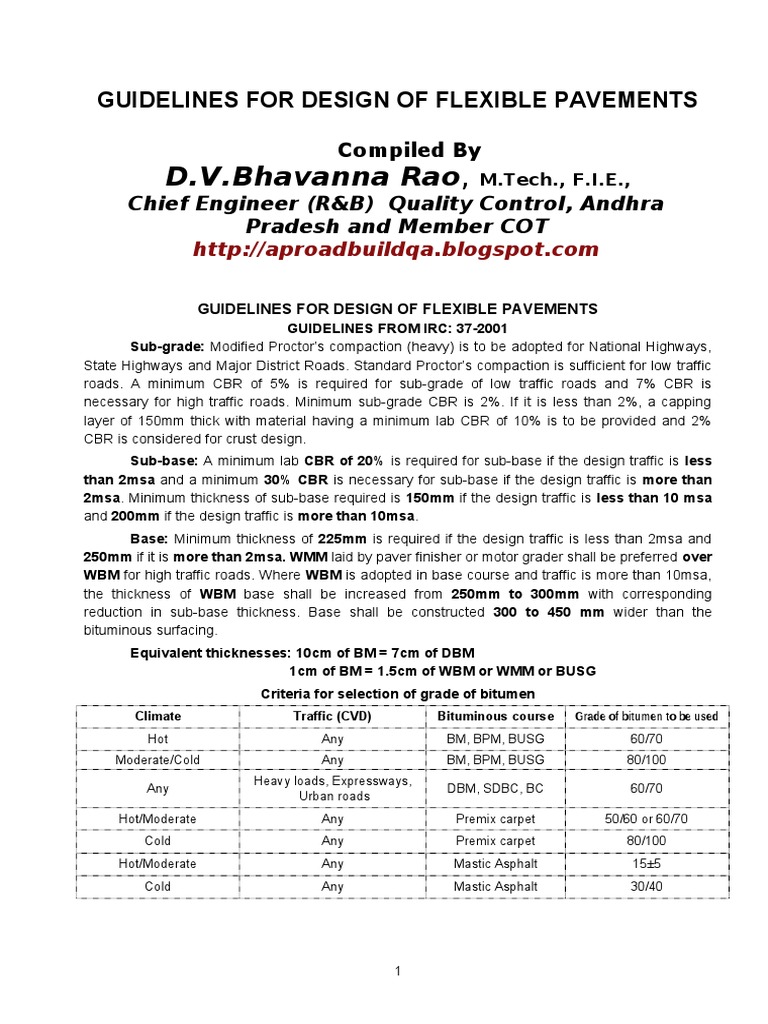 Flexible Pavement Design Guidelines | PDF | Asphalt | Floors