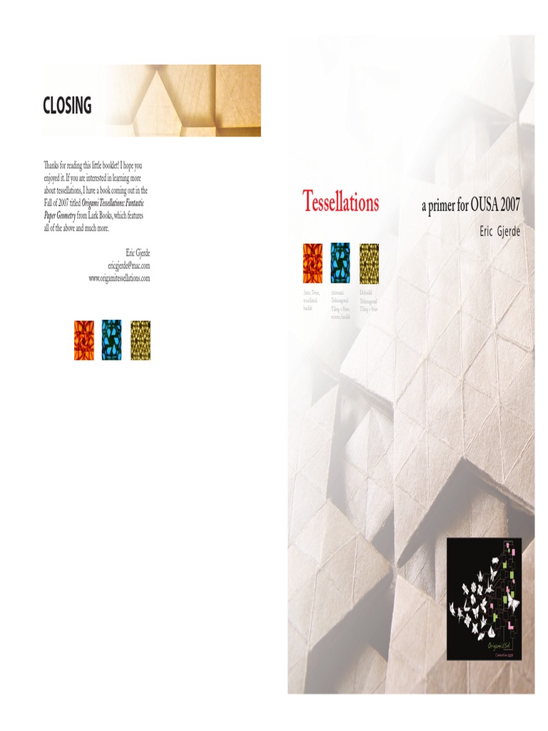 Tessellation Basics Eric Gjerde | PDF | Origami | Euclidean Geometry