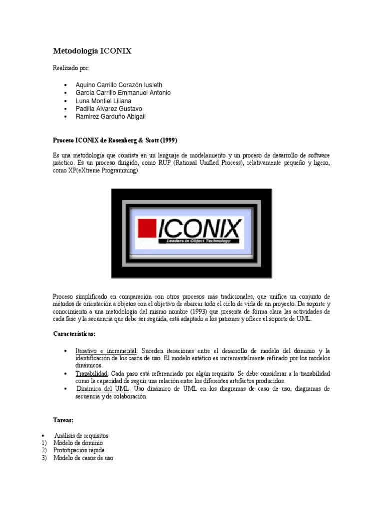 Metodología ICONIX | PDF | Caso de uso | Objeto (informática)